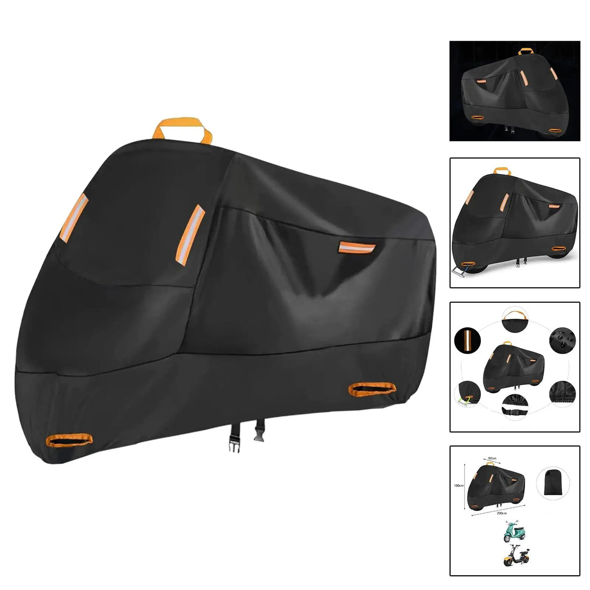 Bâche de Protection pour Moto avec Bande Réfléchissante