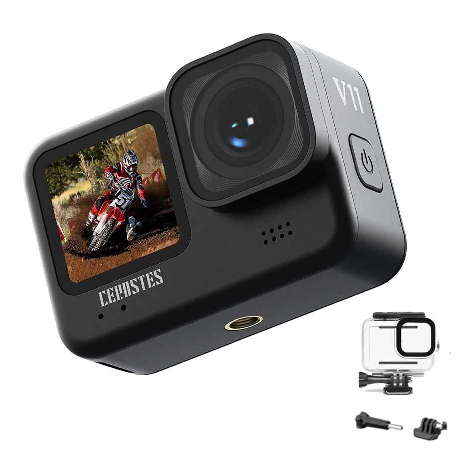 Dashcam Moto, Caméra Moto 4K, Casque, Double Objectif