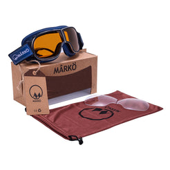 Lunette de Moto MARKO B3 Navy Bleu pour Homme et Femme