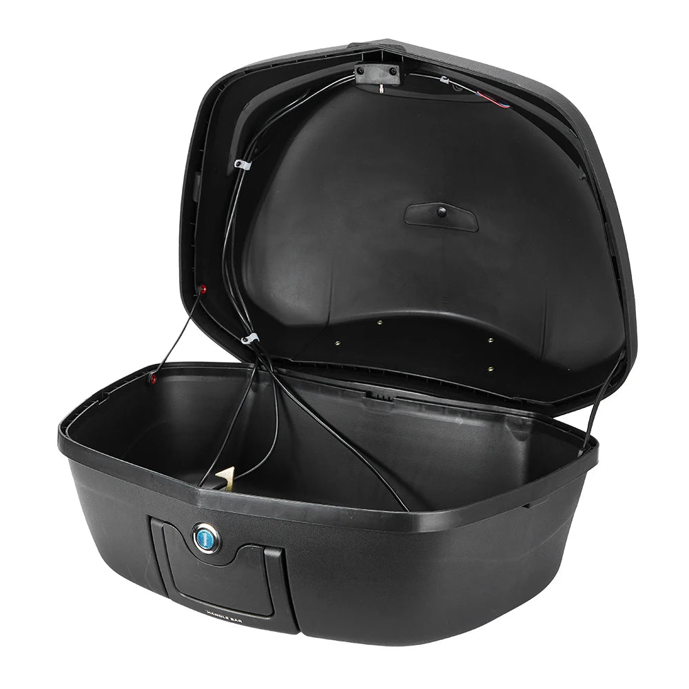 Top Case Moto 48L Universel avec LED Rouge