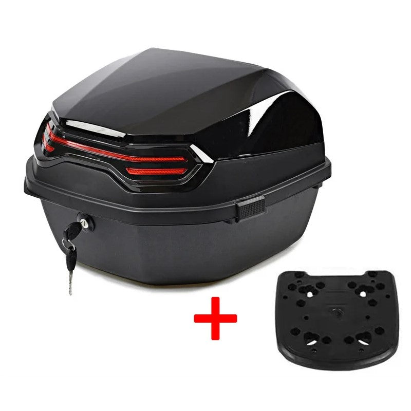 Top Case de Moto Noir 30l Universel et Pratique